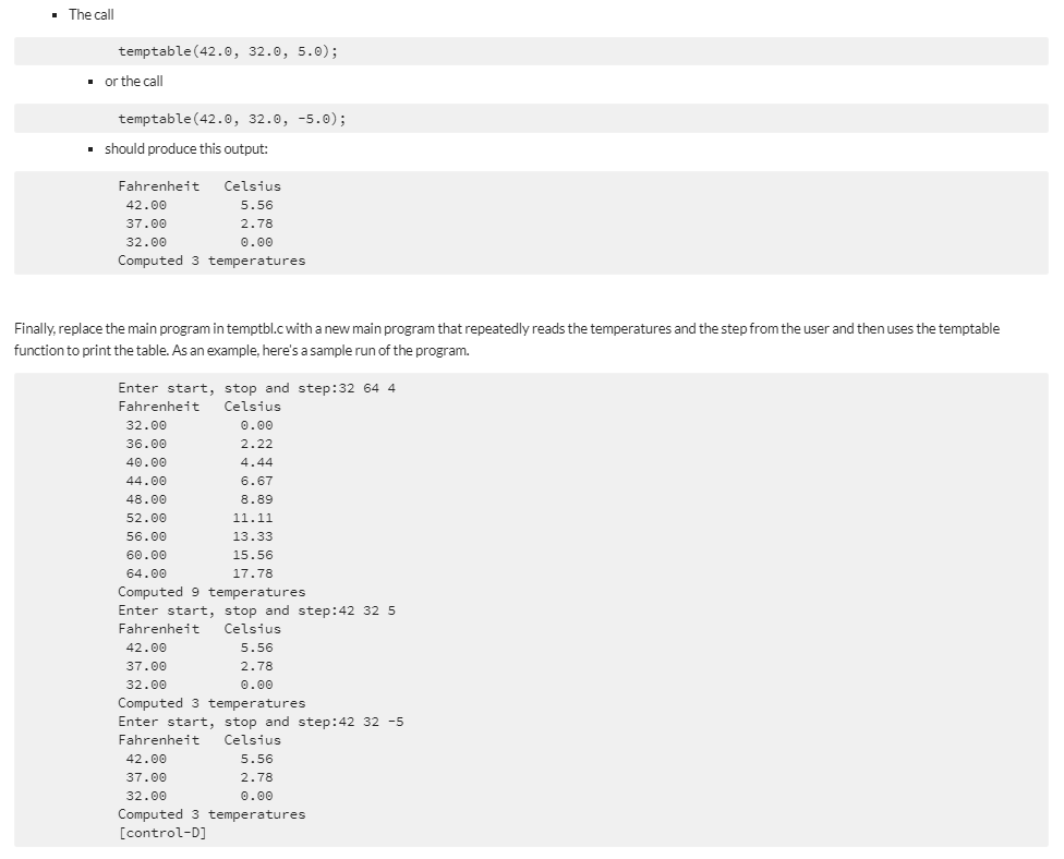 Solved · (2 Points). Copy your temptbl.c file from your Lab4 | Chegg.com