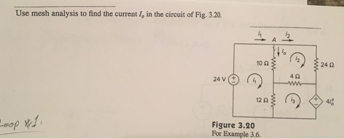 Solved Use mesh analysis to find the current I_o in the | Chegg.com