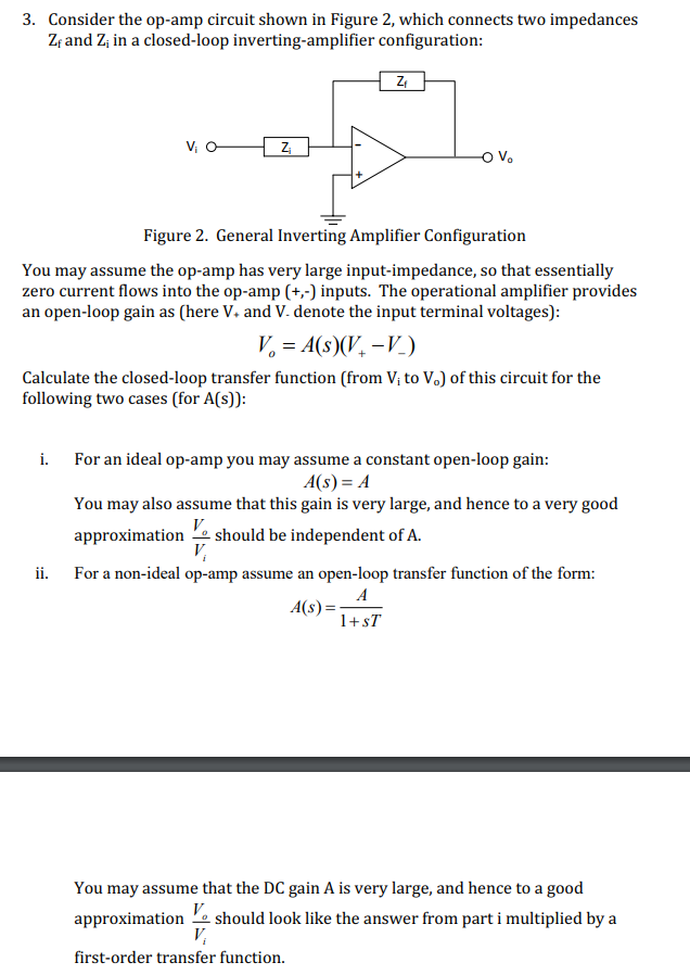 Solved 3. Consider the op-amp circuit shown in Figure 2, | Chegg.com