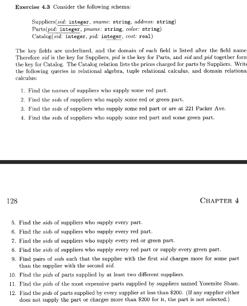 Solved Solve Using Relational Algebra A Similar Question 