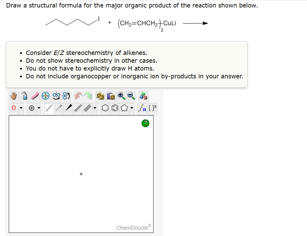 Solved +(CH2=CHCH2 F2CuLi - Consider E/Z stereochemistry | Chegg.com