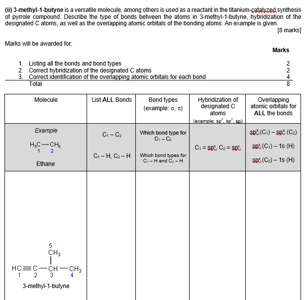 Solved (ii) 3-methyl-1-butyne is a versatile molecule, among | Chegg.com