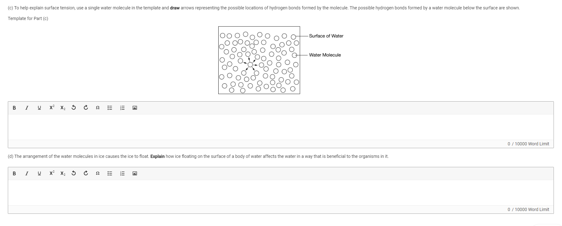 Solved The diagram shows water molecules as solid ice at 0∘C | Chegg.com