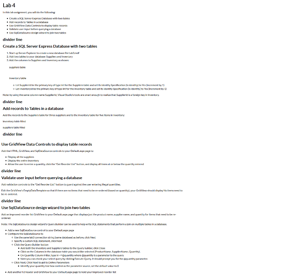 Solved Lab 4 In this lab assignment,yau will do the | Chegg.com