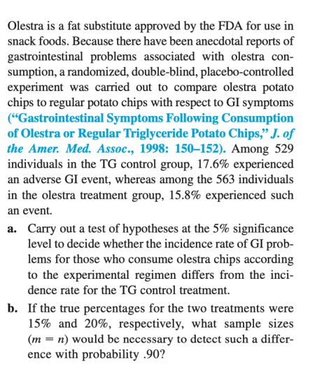 Solved Olestra is a fat substitute approved by the FDA for | Chegg.com
