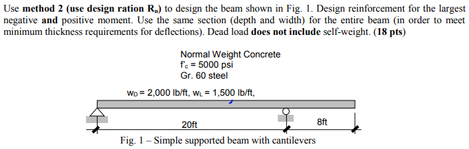 Solved Use method 2 (use design ration R.) to design the | Chegg.com