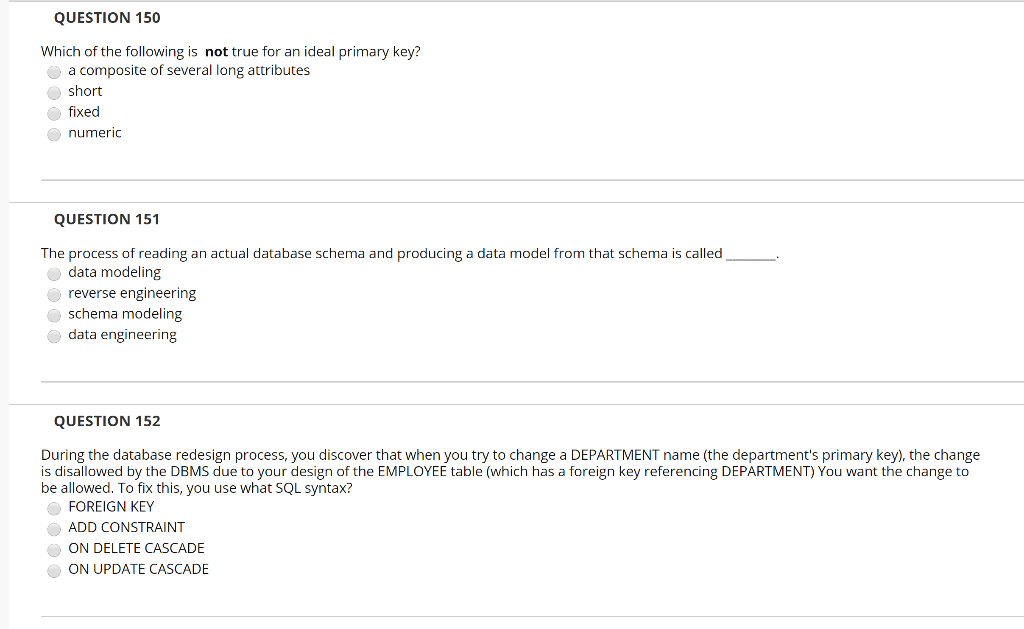 Solved QUESTION 147 In a supertype-subtype structure, | Chegg.com