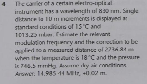 Solved The carrier of a certain electro-optical instrument | Chegg.com