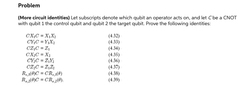 Solved (More circuit identities) Let subscripts denote which | Chegg.com