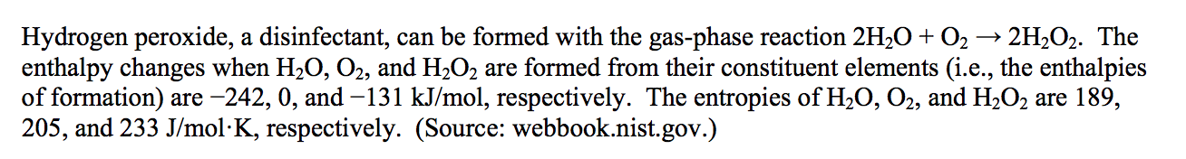 Solved Hydrogen peroxide, a disinfectant, can be formed with | Chegg.com