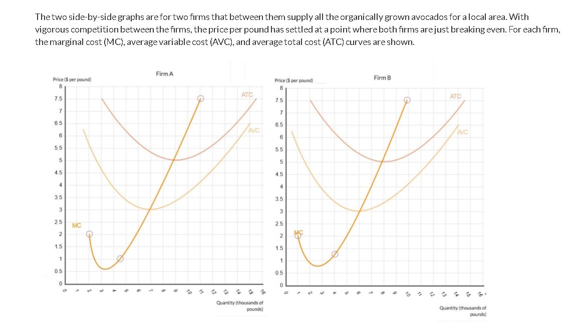 Solved The two side-by-side graphs are for two firms that | Chegg.com
