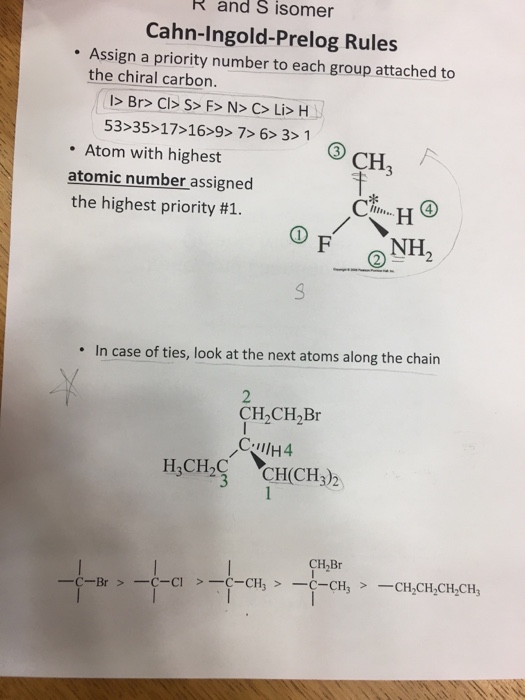 Solved and S isomer Cahn-Ingold-Prelog Rules Assign a | Chegg.com