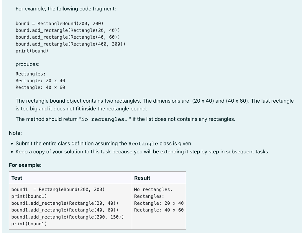 Solved Define a class named Rectang le which represents | Chegg.com