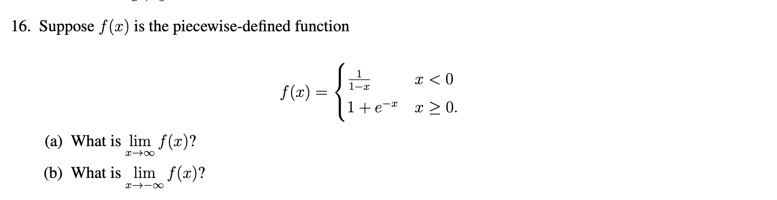 Solved 16. Suppose f(x) is the piecewise-defined function | Chegg.com
