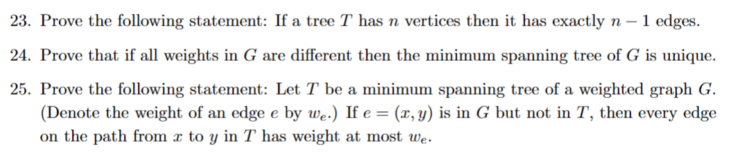 Solved 23. Prove the following statement: If a tree T has n | Chegg.com