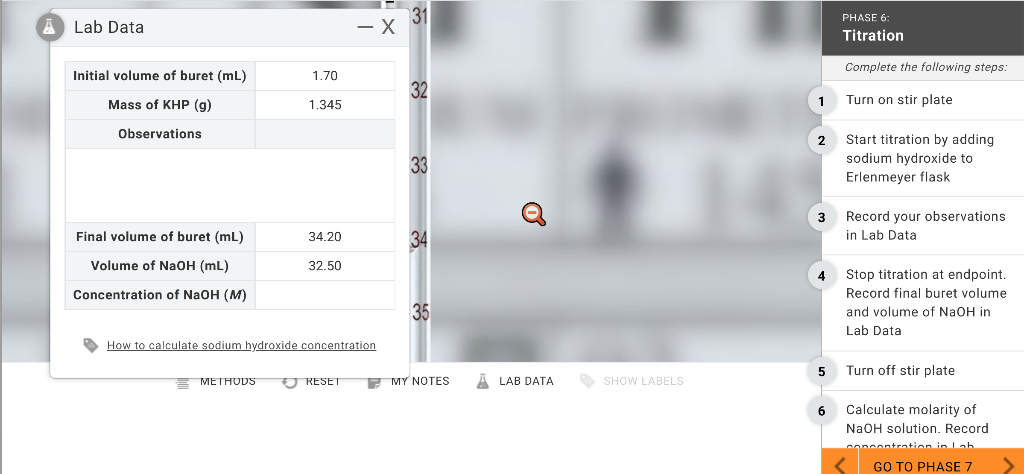 Solved Lab Data How to calculate sodium hydroxide | Chegg.com