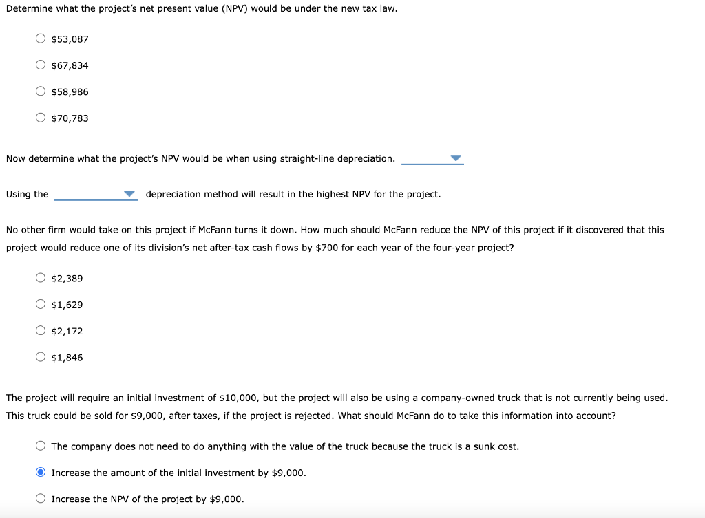 Solved Determine what the project's net present value (NPV) | Chegg.com