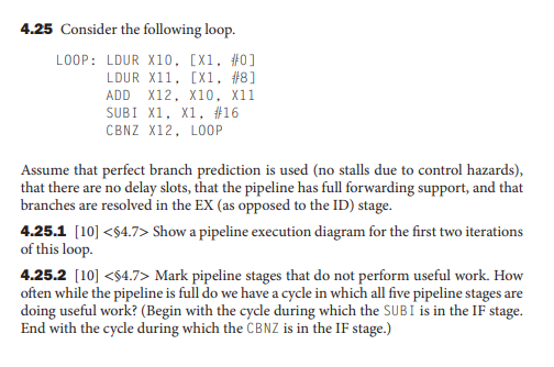 Solved 4.25 Consider the following loop. Assume that perfect | Chegg.com