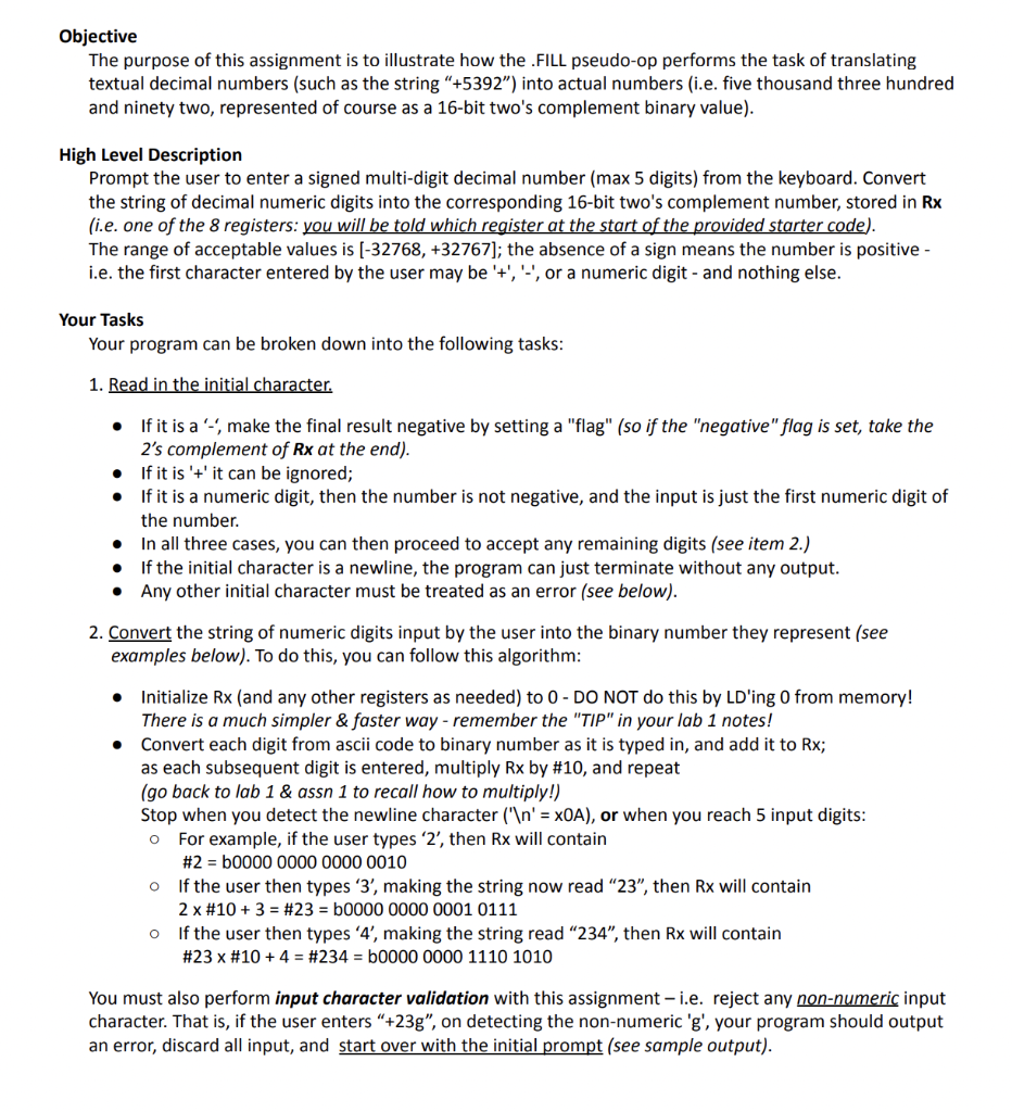 High Level Description Prompt the user to enter a | Chegg.com