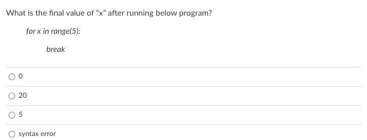 Solved What is the final value of " x " after running below | Chegg.com