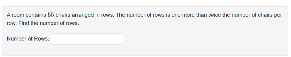 Solved A room contains 55 ﻿chairs arranged in rows. The | Chegg.com