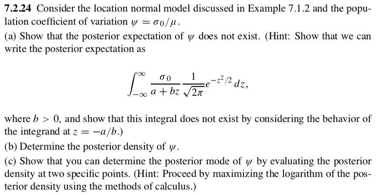 7.2.24 Consider the location normal model discussed | Chegg.com
