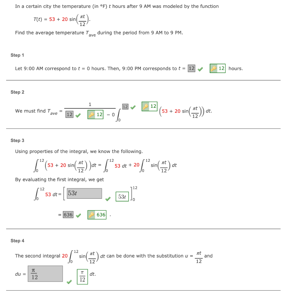 Solved In a certain city the temperature (in "F) t hours | Chegg.com