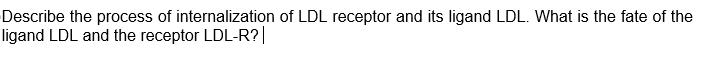 Solved Describe the process of internalization of LDL | Chegg.com