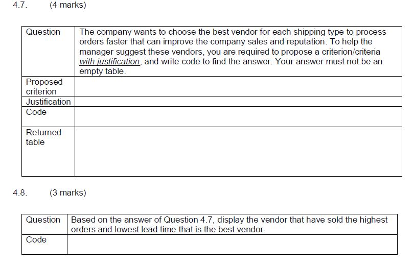 Solved Part 2: Database retrieval using SQL We will make use | Chegg.com