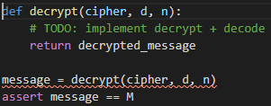 Solved Python Encryption n = 1381 e = 1051 d = | Chegg.com