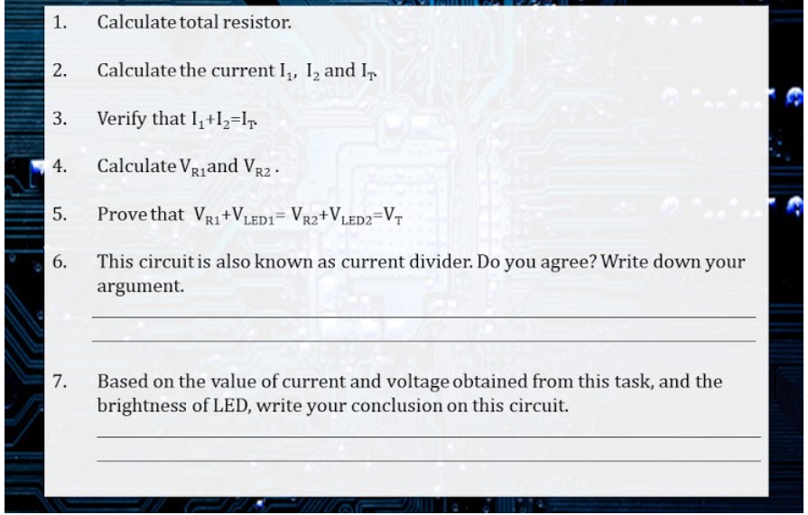 Solved 1. Calculate total resistor. 2. Calculate the | Chegg.com