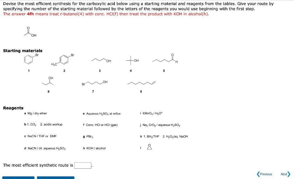 Solved Devise the most efficient synthesis for the | Chegg.com