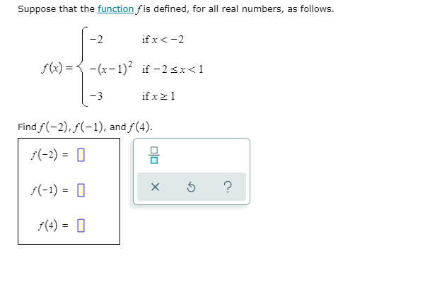 Solved Suppose that the function f is defined, for all real | Chegg.com