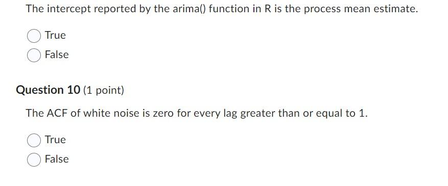 Solved The intercept reported by the arima() function in R | Chegg.com