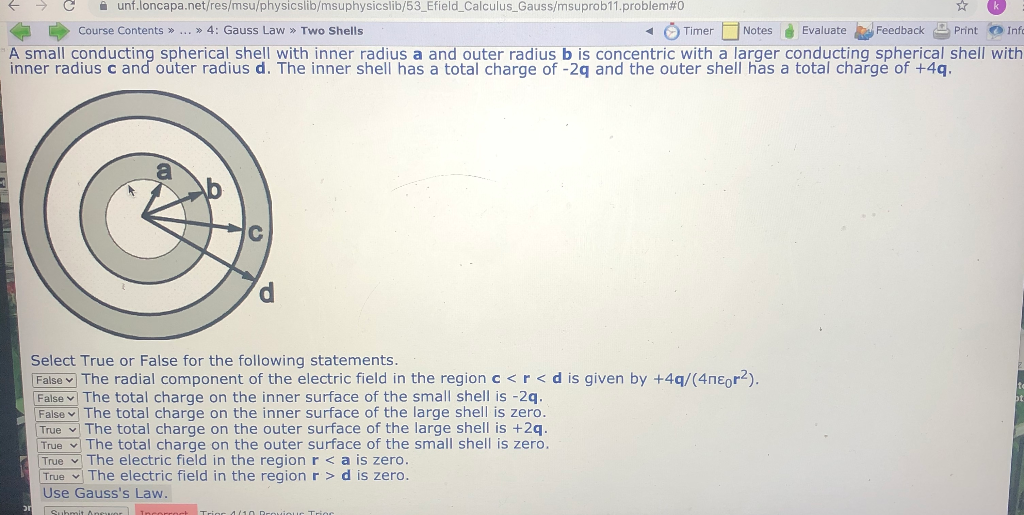 Solved A small conducting spherical shell with inner radius | Chegg.com