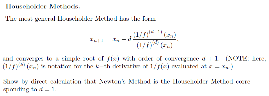 Solved Householder Methods. The most general Householder | Chegg.com