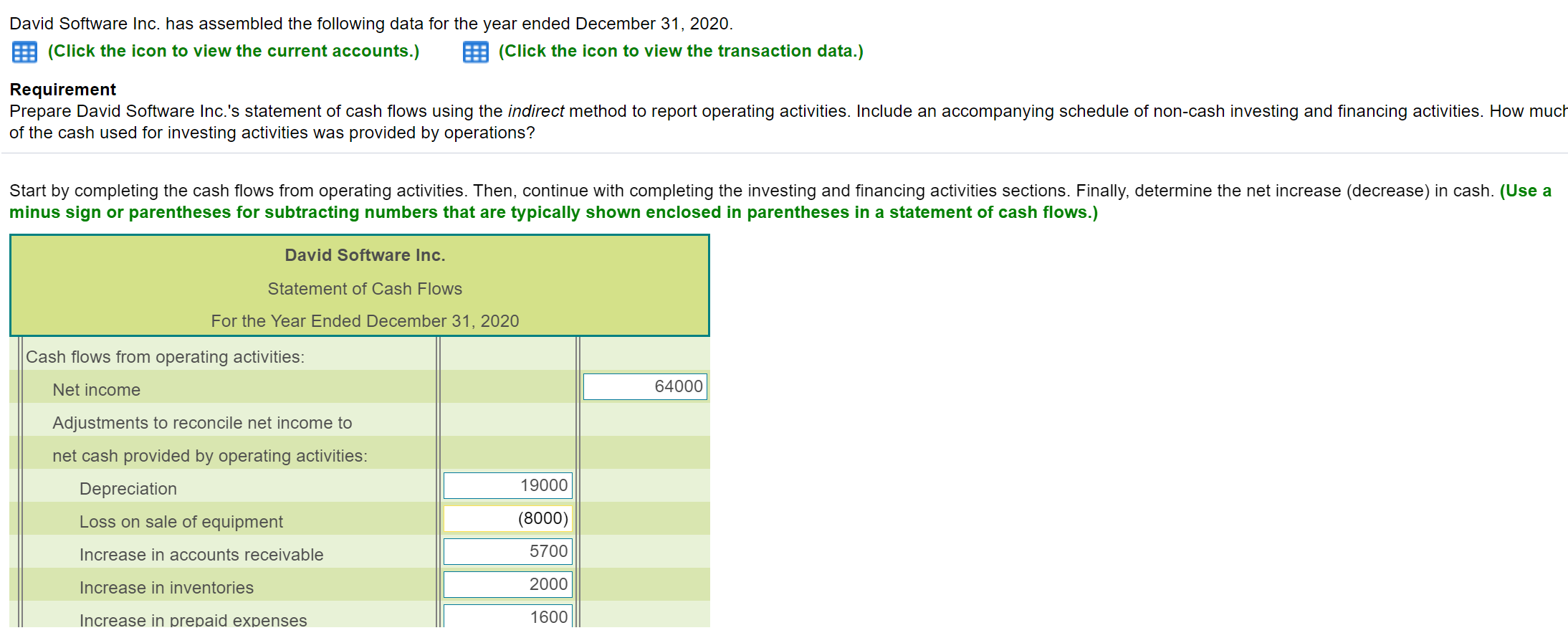 Solved David Software Inc. has assembled the following data | Chegg.com