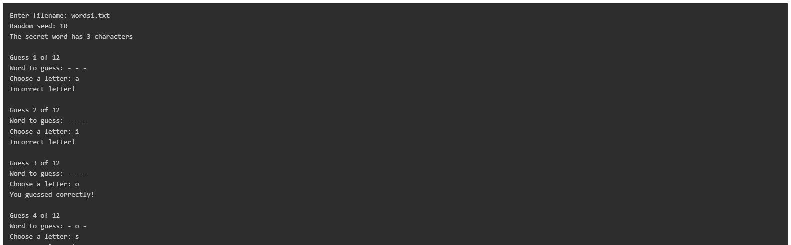 Solved Write a Python program, hangman.py, that allows a | Chegg.com