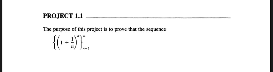 Solved PROJECT 1.1 The purpose of this project is to prove | Chegg.com