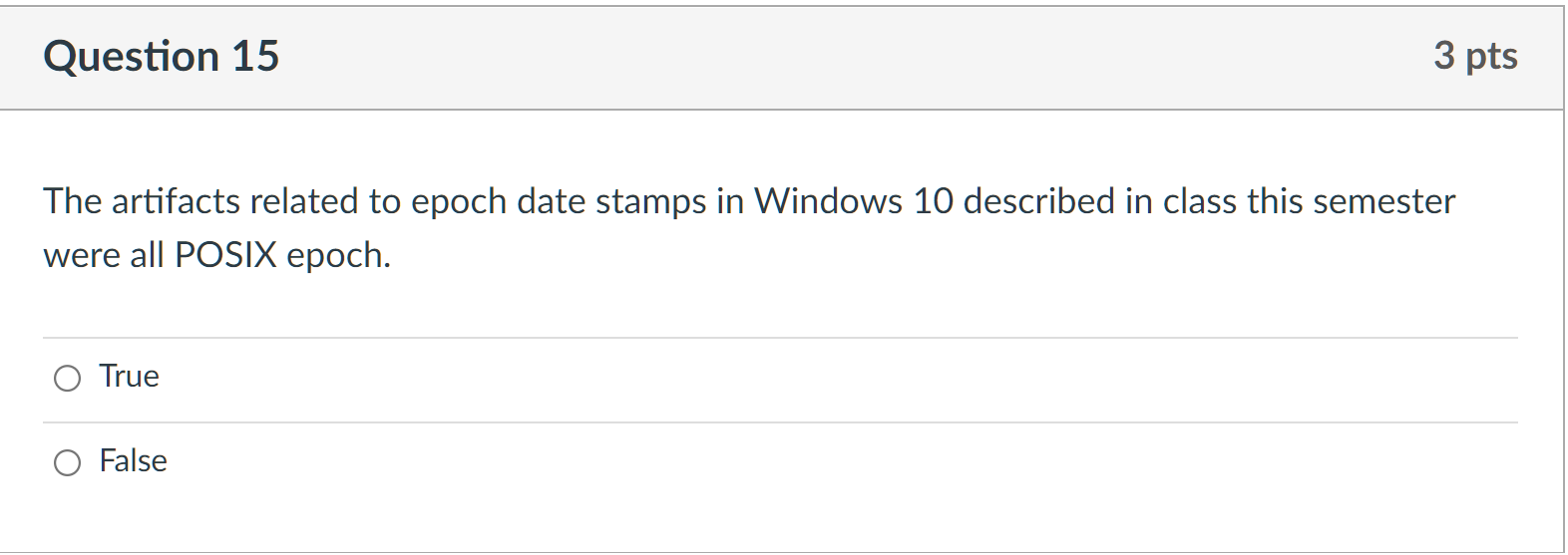 Solved The artifacts related to epoch date stamps in Windows | Chegg.com