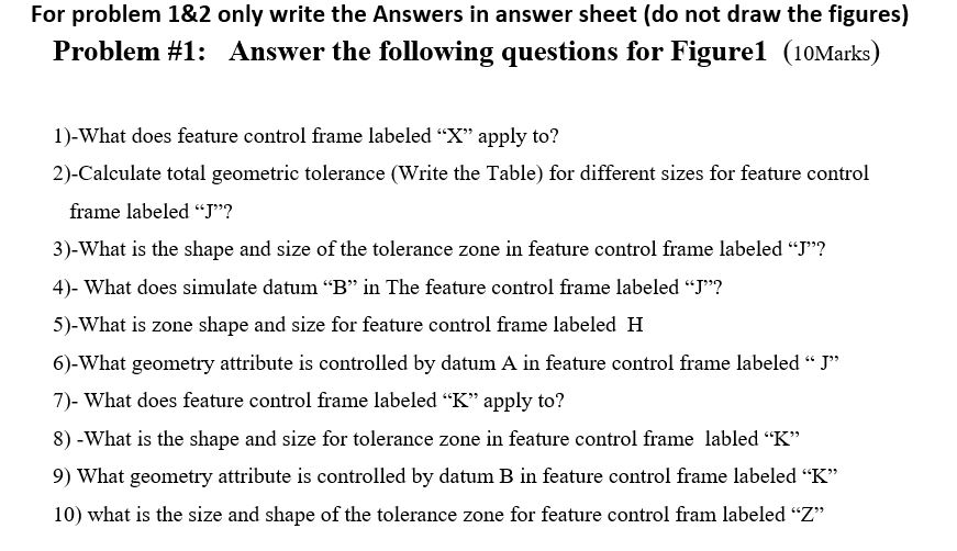 Solved For problem 1&2 only write the Answers in answer | Chegg.com