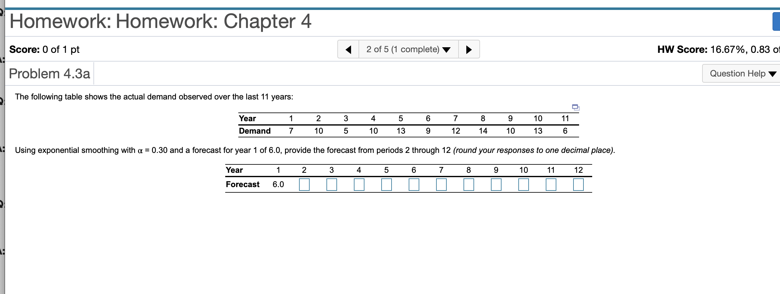 Solved Homework Homework Chapter 4 Score 0 Of 1 Pt 2 Of 5