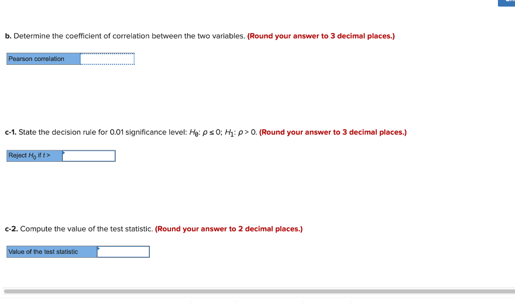 Solved b. Determine the coefficient of correlation between | Chegg.com