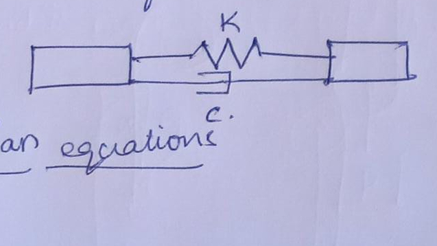 Solved Two Barges are connected elastically as shown. The | Chegg.com