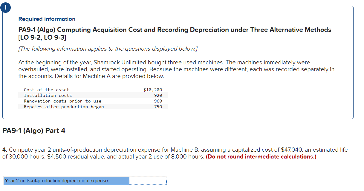 Solved Required information PA9-1 (Algo) Computing | Chegg.com