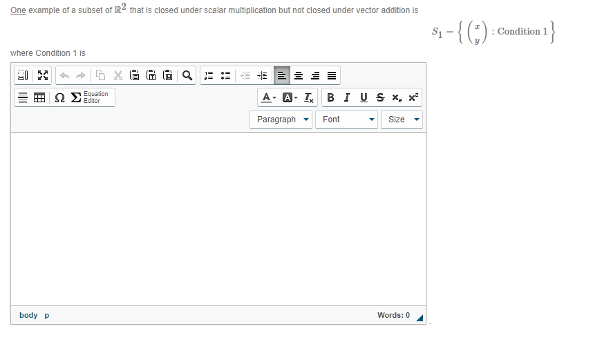 Solved One example of a subset of R2 that is closed under | Chegg.com