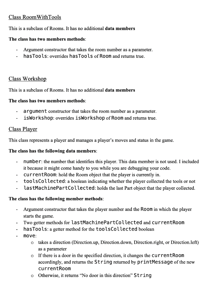 Solved Complete a text-based adventure game in java. I will | Chegg.com