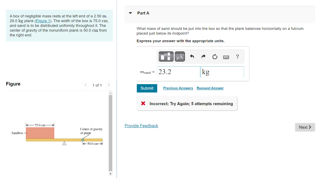 Solved A box of negligible mass rests at the left end of a | Chegg.com