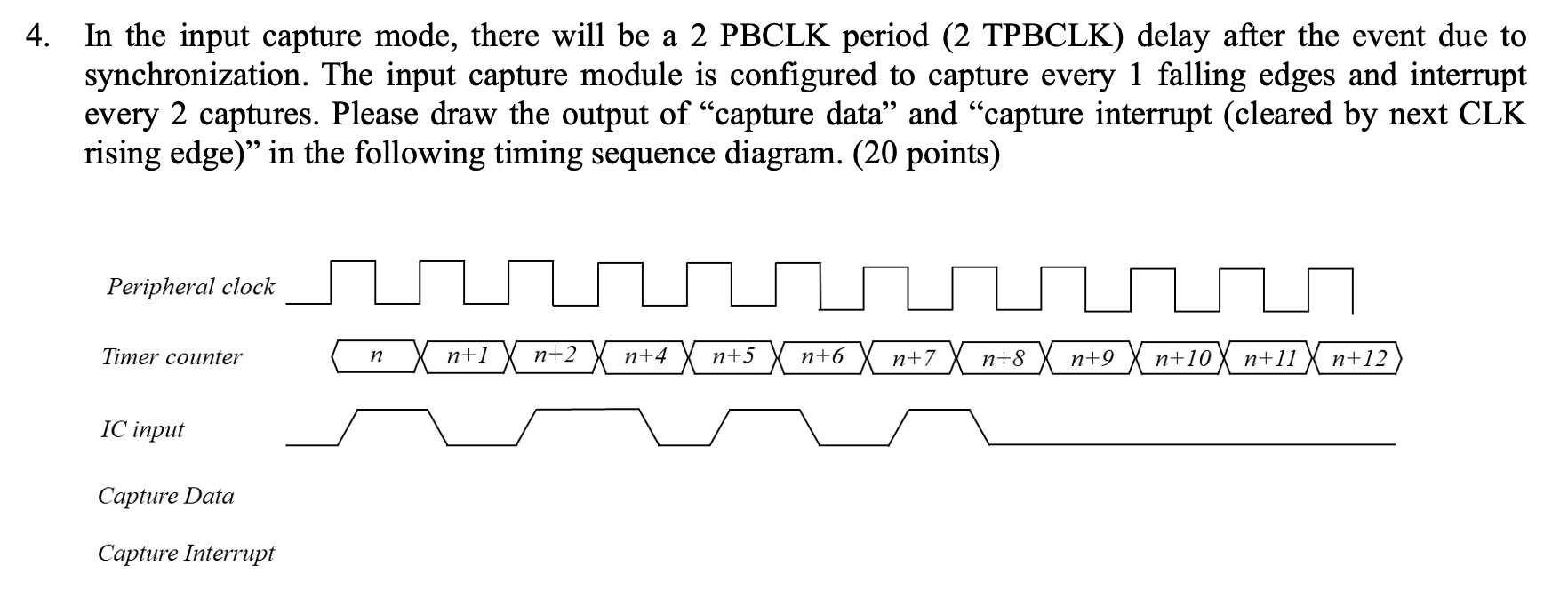 Solved In the input capture mode, there will be a 2 PBCLK | Chegg.com