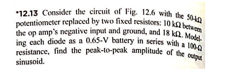 Solved Figure 12.6 A Wien-bridge oscillator with an | Chegg.com